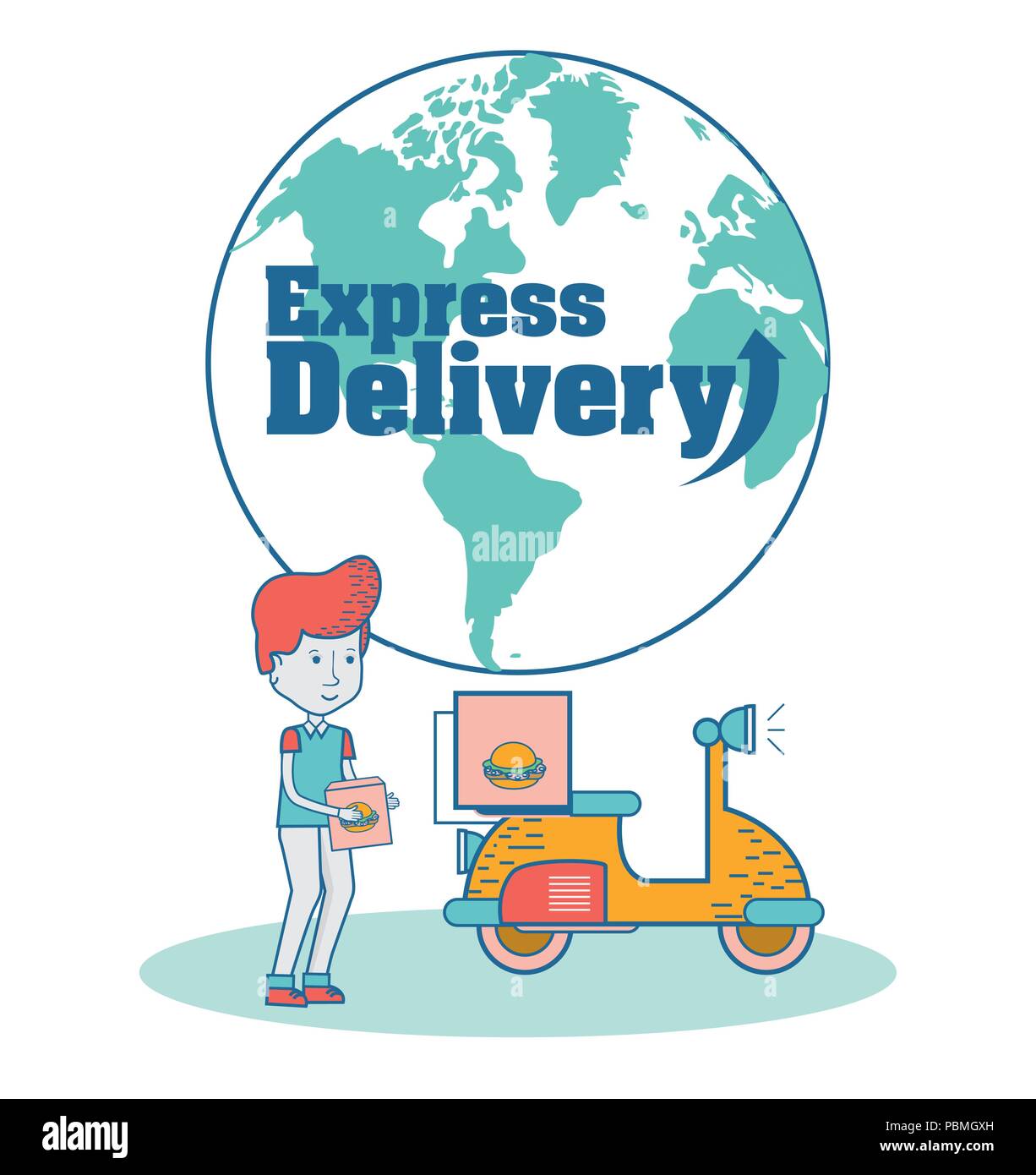 Express delivery cartoon Stock Vector Image & Art - Alamy