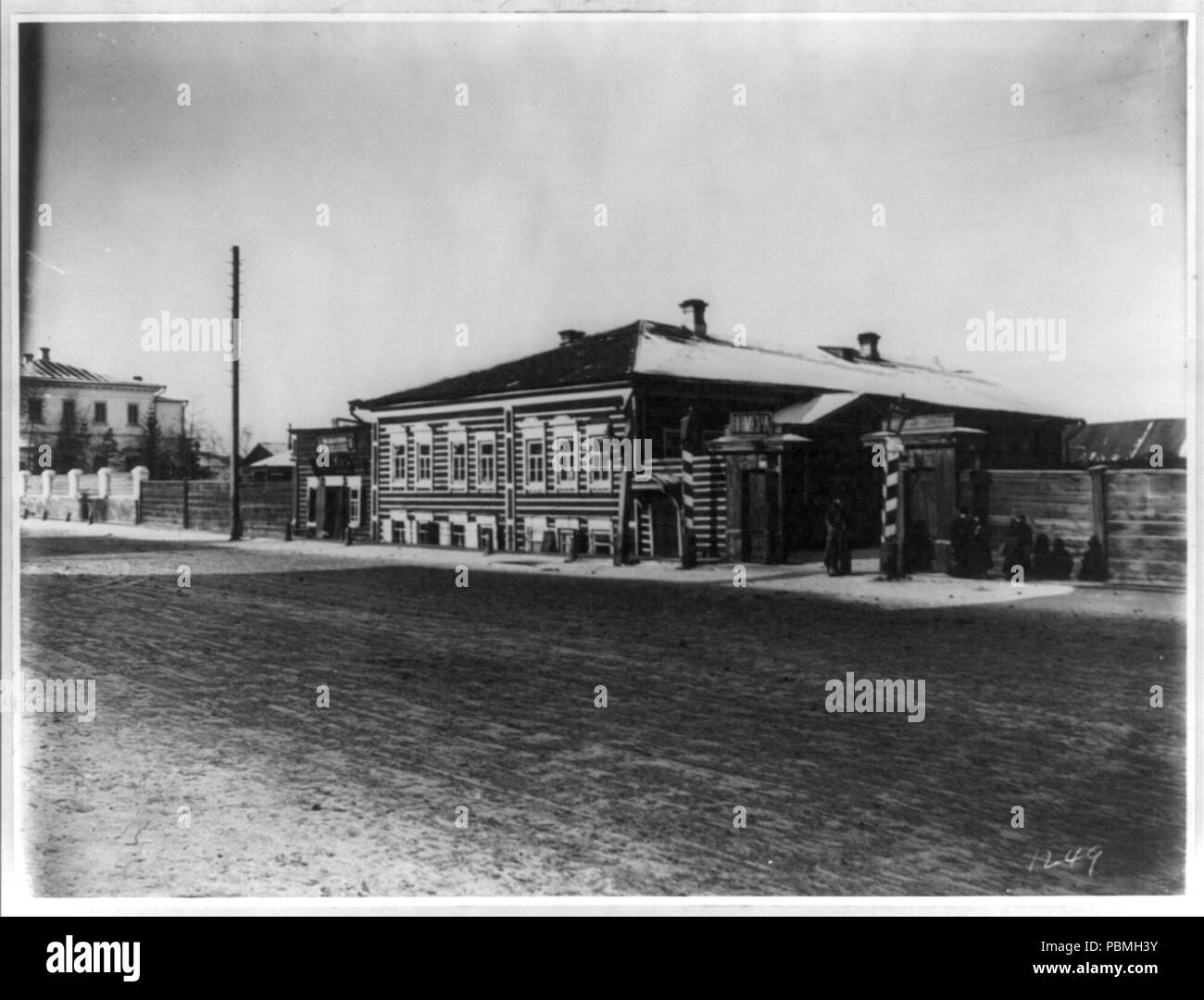 Postal service station Black and White Stock Photos & Images - Alamy