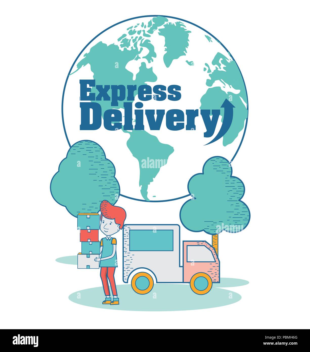 Express delivery cartoon Stock Vector Image & Art - Alamy