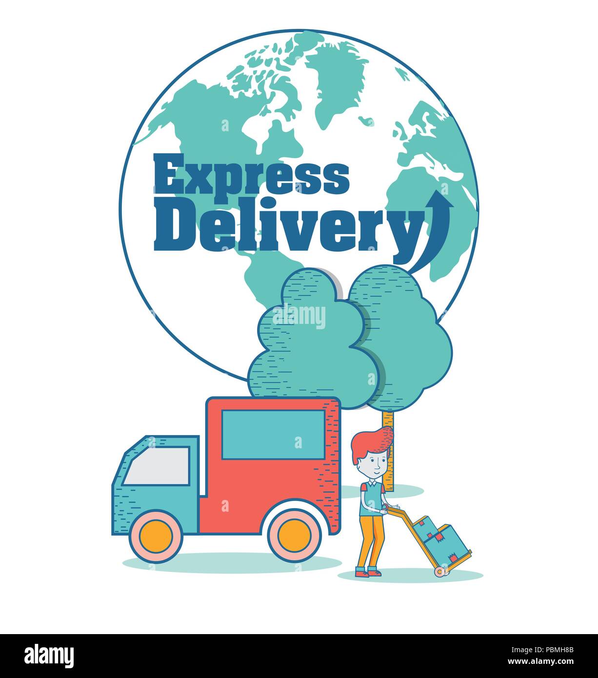 Express delivery cartoon Stock Vector Image & Art - Alamy