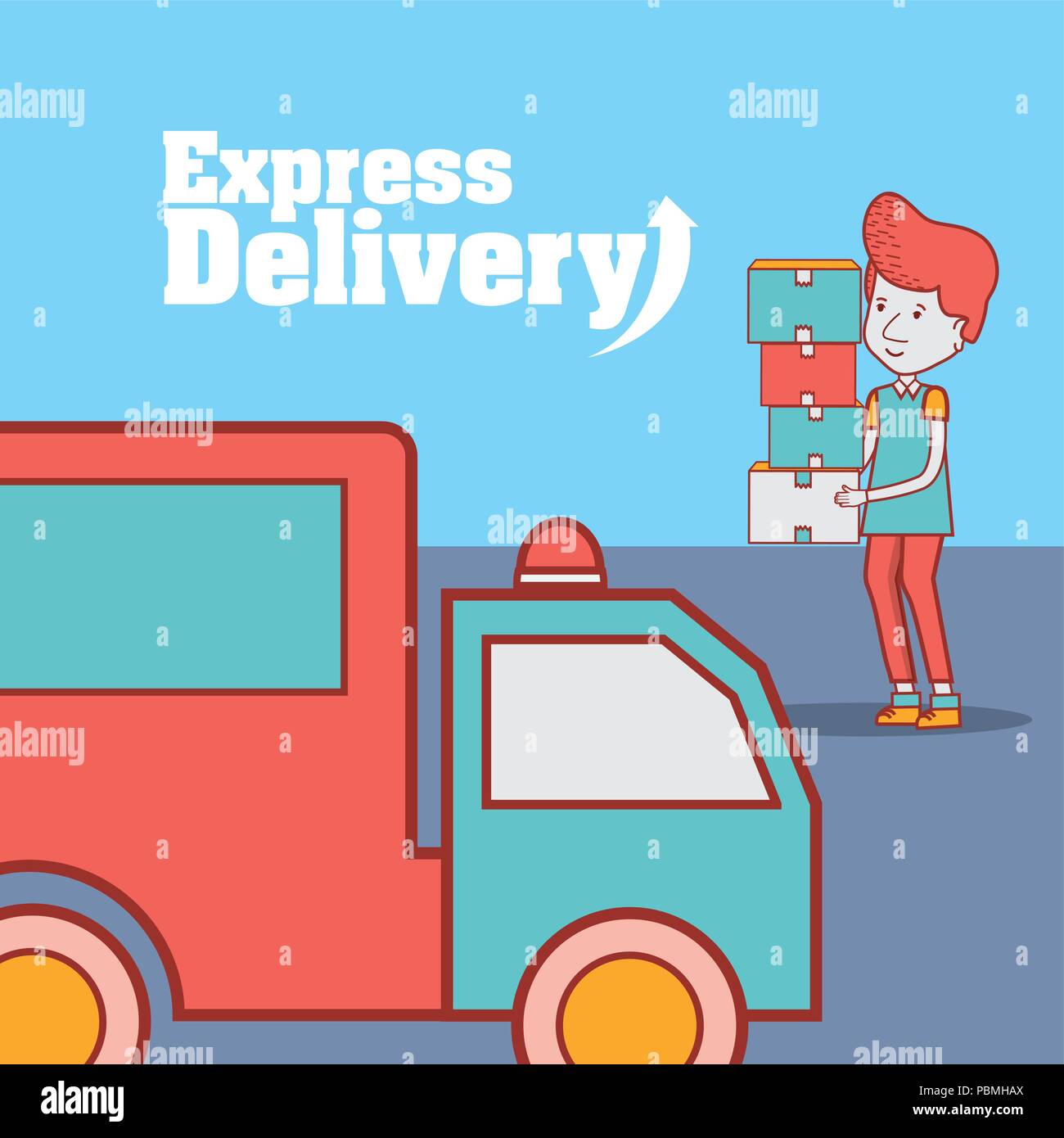 Express delivery cartoon Stock Vector Image & Art - Alamy