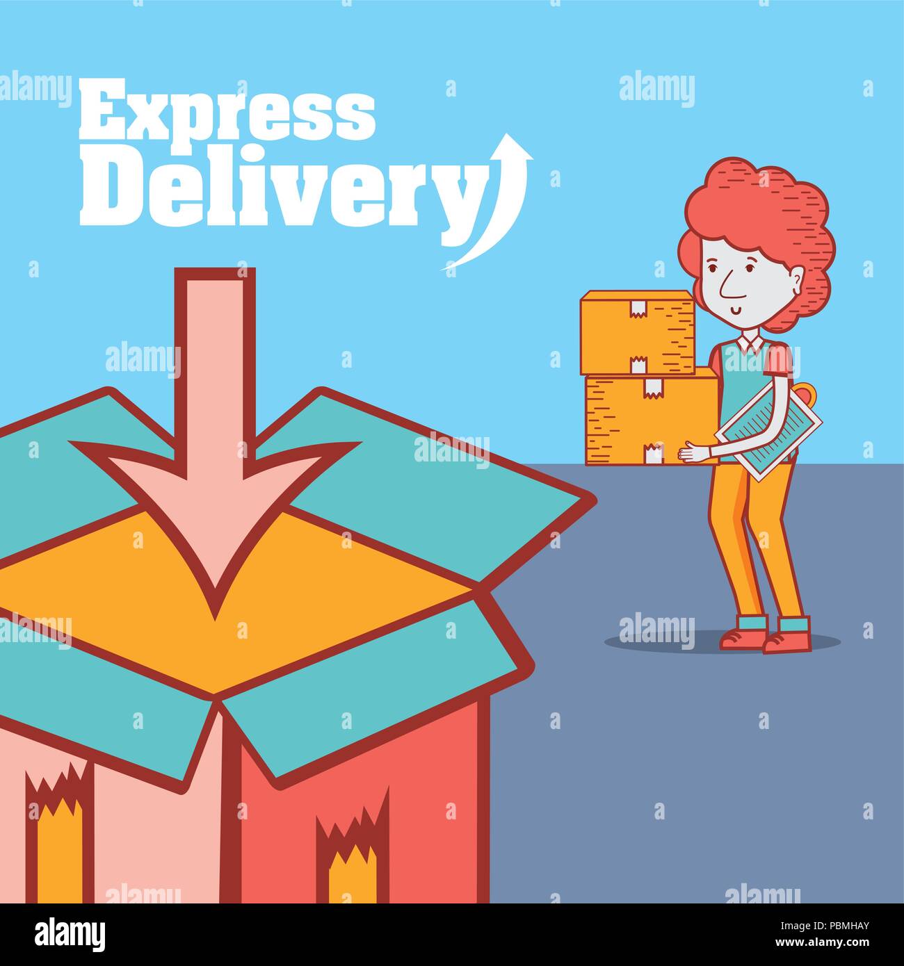 Express delivery cartoon Stock Vector Image & Art - Alamy