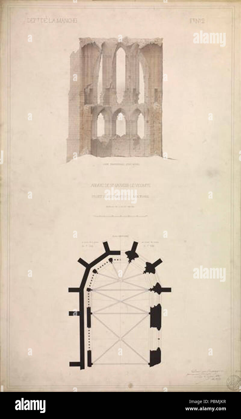 Abbaye Sainte-Madeleine-Postel by Jean-Charles Danjoy Stock Photo - Alamy