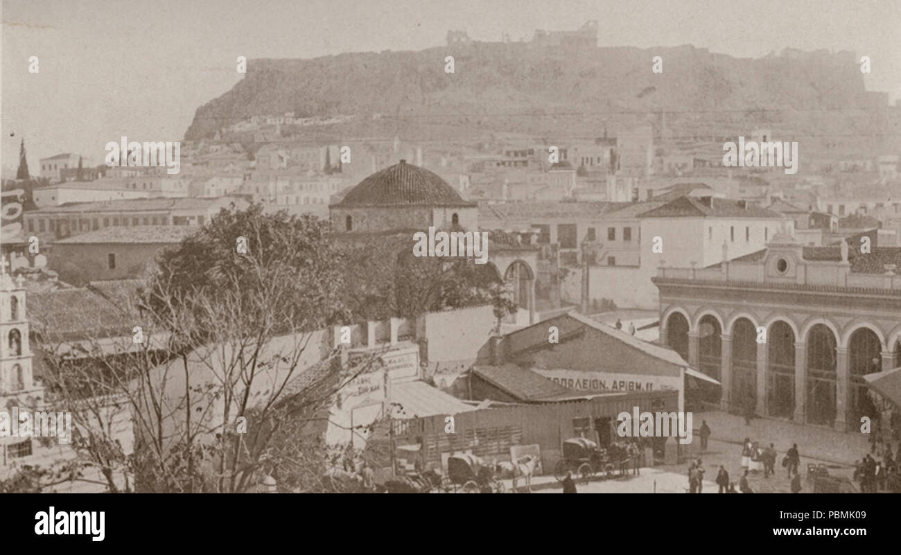 878 La place de la gare Monastiraki - Van Den Brule Alfred - 1907 Stock ...