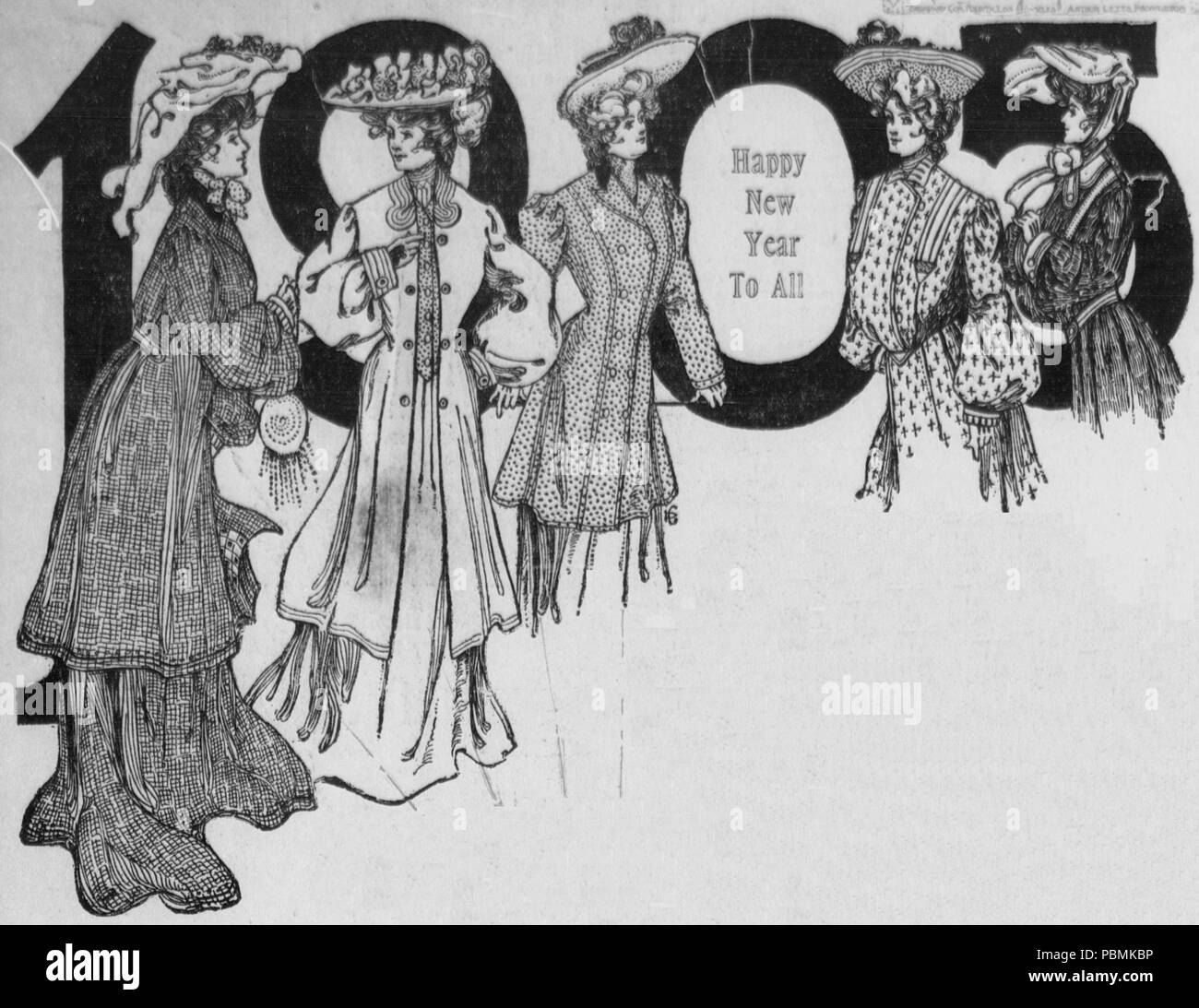 1905 fashion Black and White Stock Photos & Images - Alamy