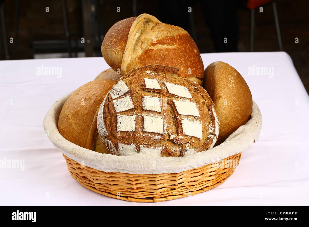 Fresh traditional Loaf of bread - Wholegrain bread Stock Photo - Alamy