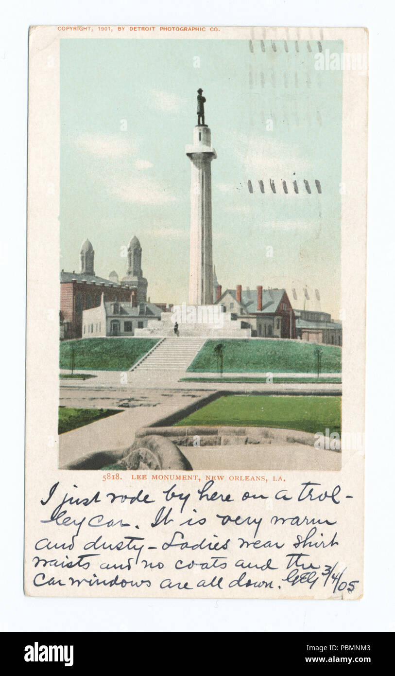 894 Lee Monument, New Orleans, La (NYPL b12647398-62255 Stock Photo - Alamy