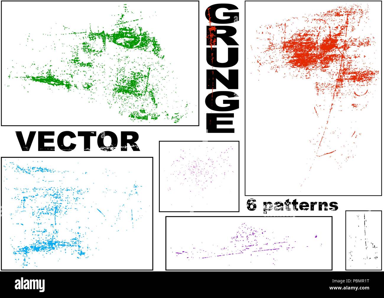 Vector Grunge Patterns Set Stock Vector Image & Art - Alamy