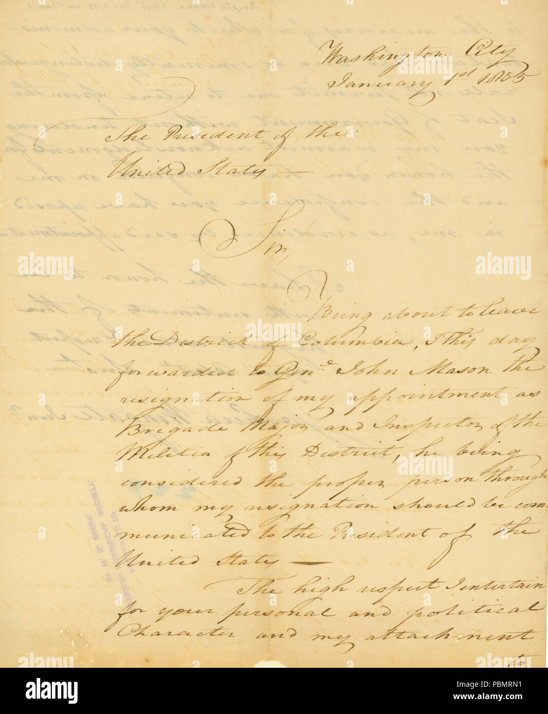 910 Letter signed Joshua Wingate, Jr., Washington City, to Thomas ...
