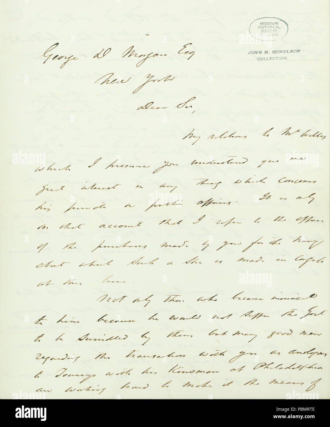 910 Letter signed M. Blair (Montgomery Blair), Washington, to George D ...