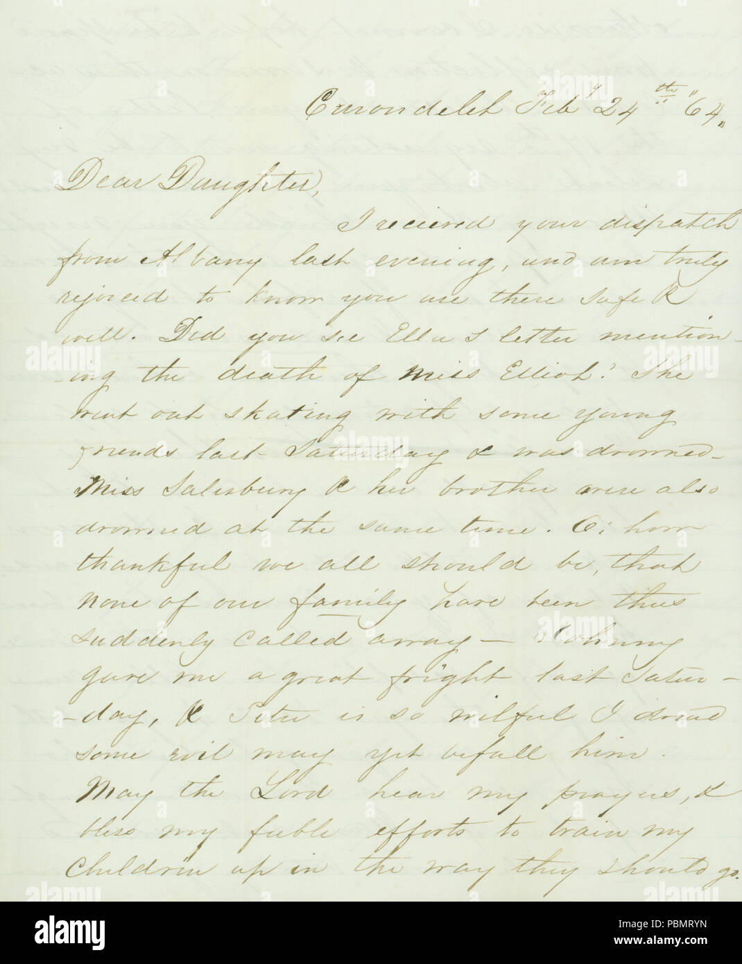 911 Letter signed Mother (Minerva Blow), Carondelet, to Daughter (Susan ...