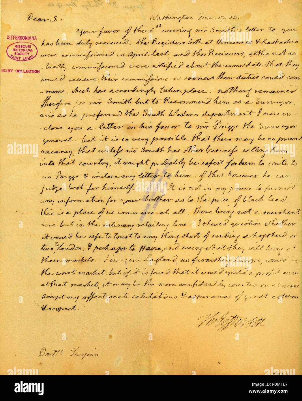 Letter to turpin hi-res stock photography and images - Alamy