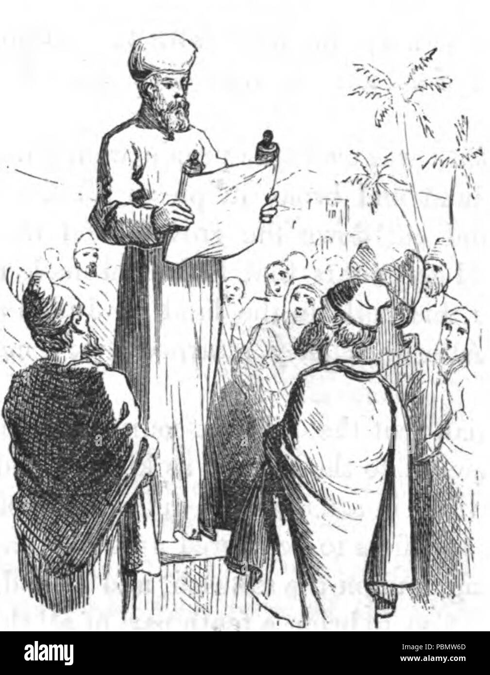 916 Levites reading the law to the people Stock Photo - Alamy