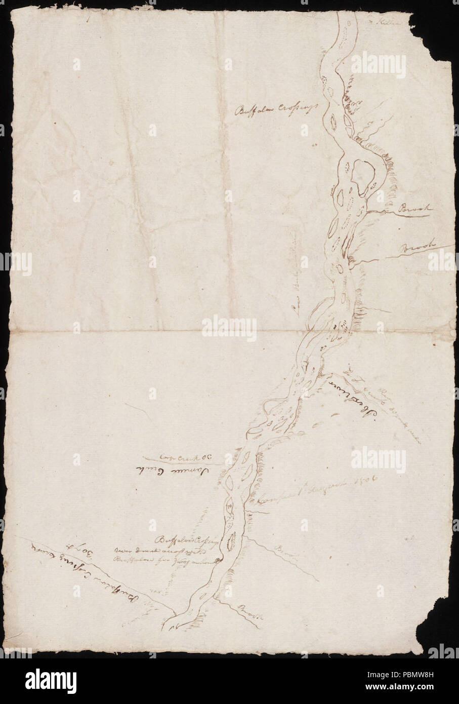 . A map from the Lewis and Clark Expedition. circa 1800 917 Lewis and ...