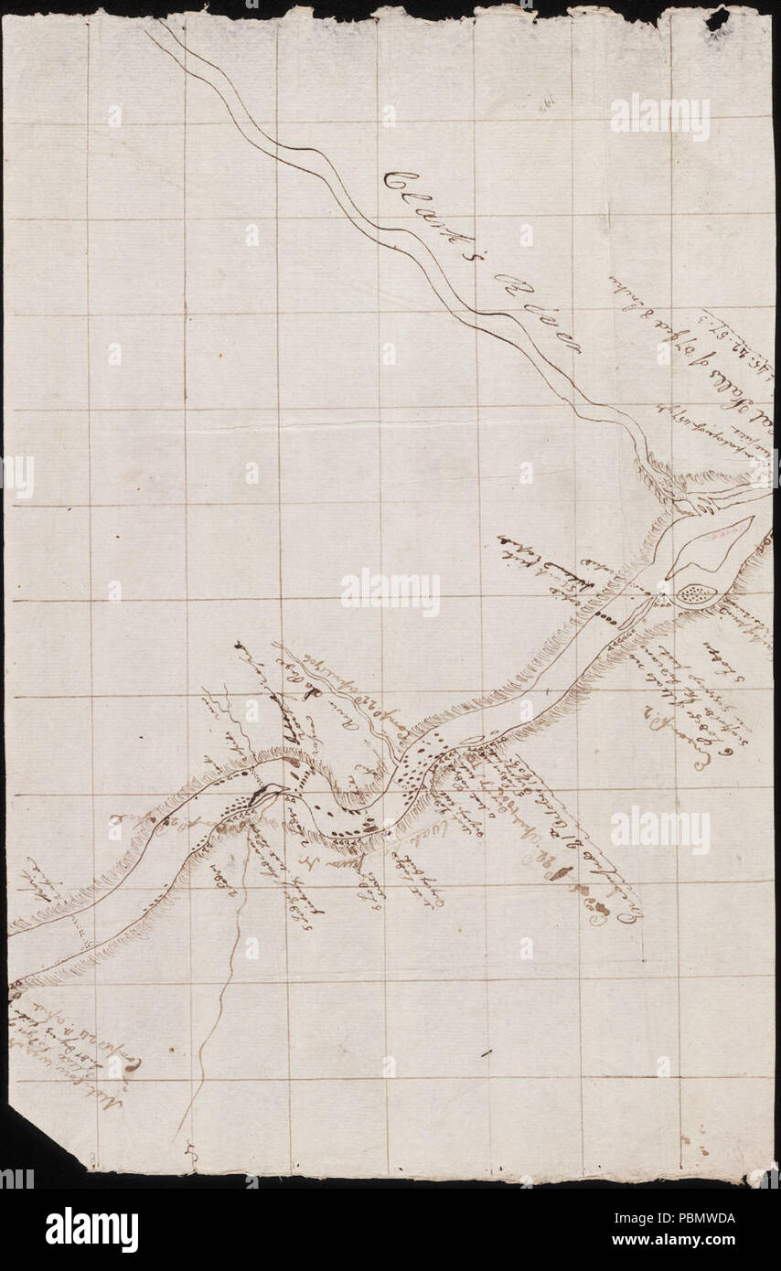 . A map from the Lewis and Clark Expedition. circa 1800 917 Lewis and ...