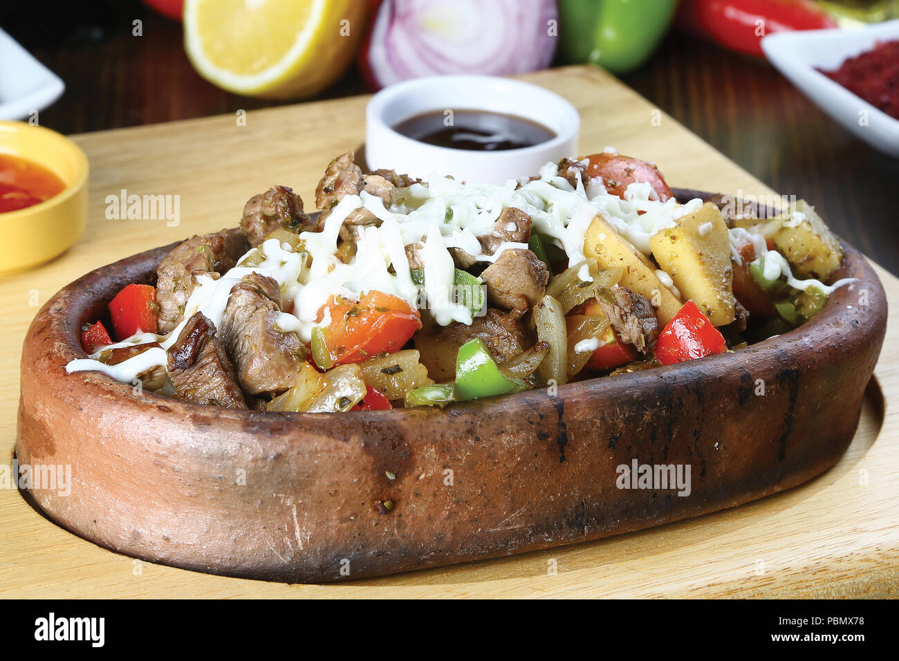 Beef Meat saute in stew casserole Stock Photo - Alamy