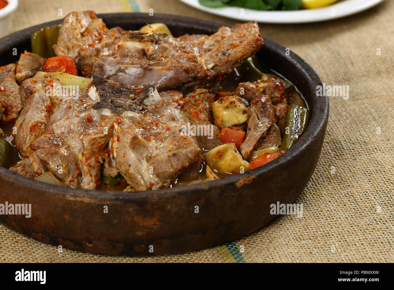 Beef Meat saute in stew casserole Stock Photo - Alamy