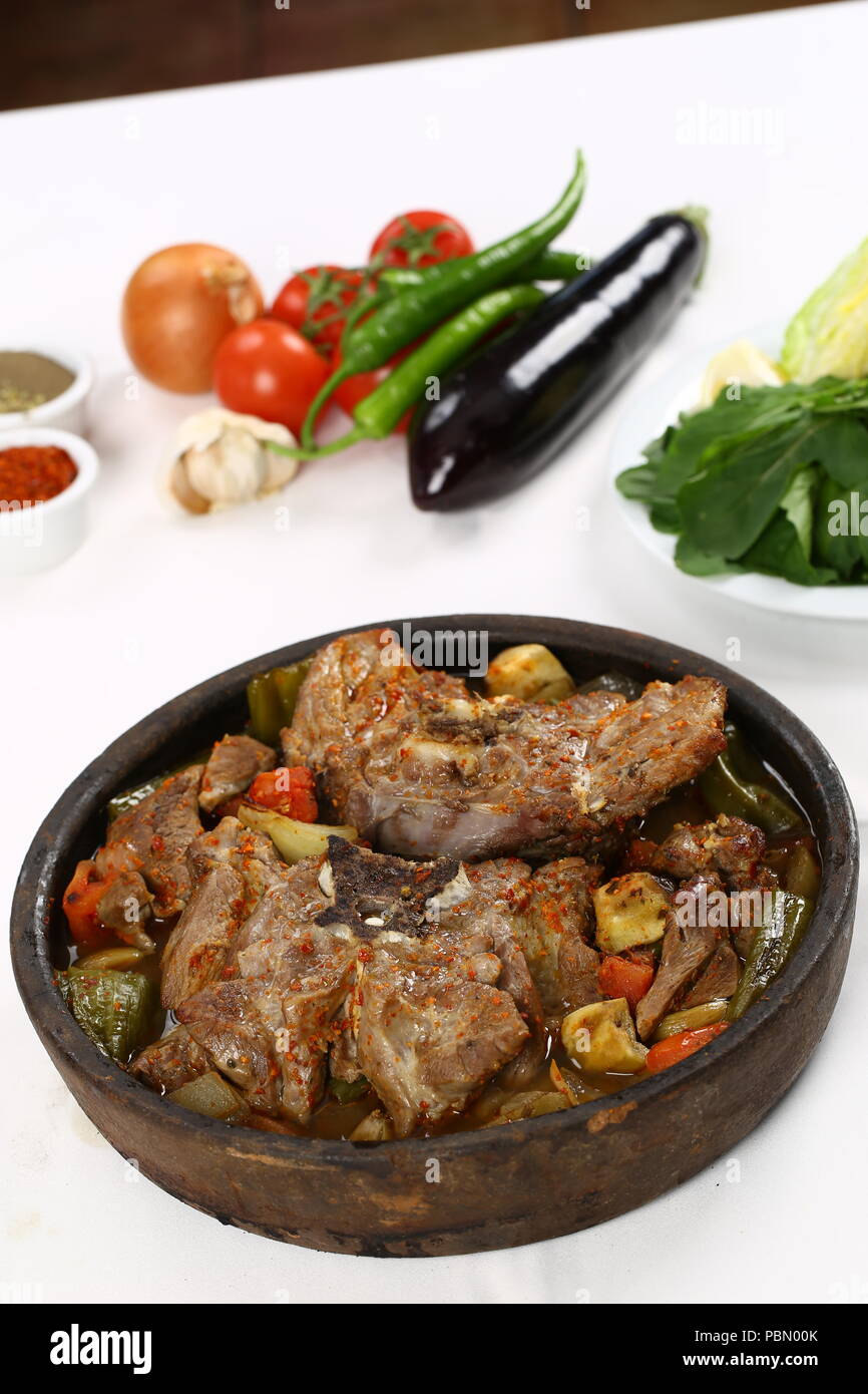 Beef Meat saute in stew casserole Stock Photo - Alamy