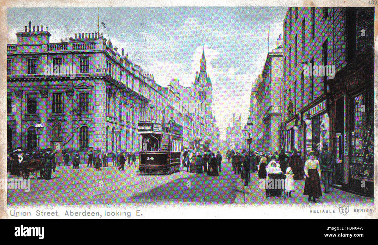 Aberdeen, Union Street, Tram 34 Stock Photo - Alamy