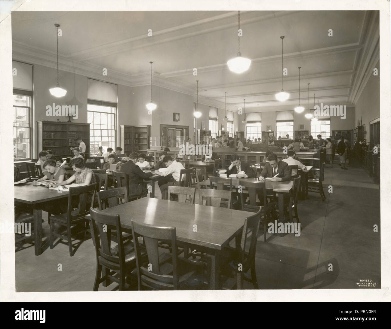 934 Looking from the Adult Reference Room to the Circulation Room of ...