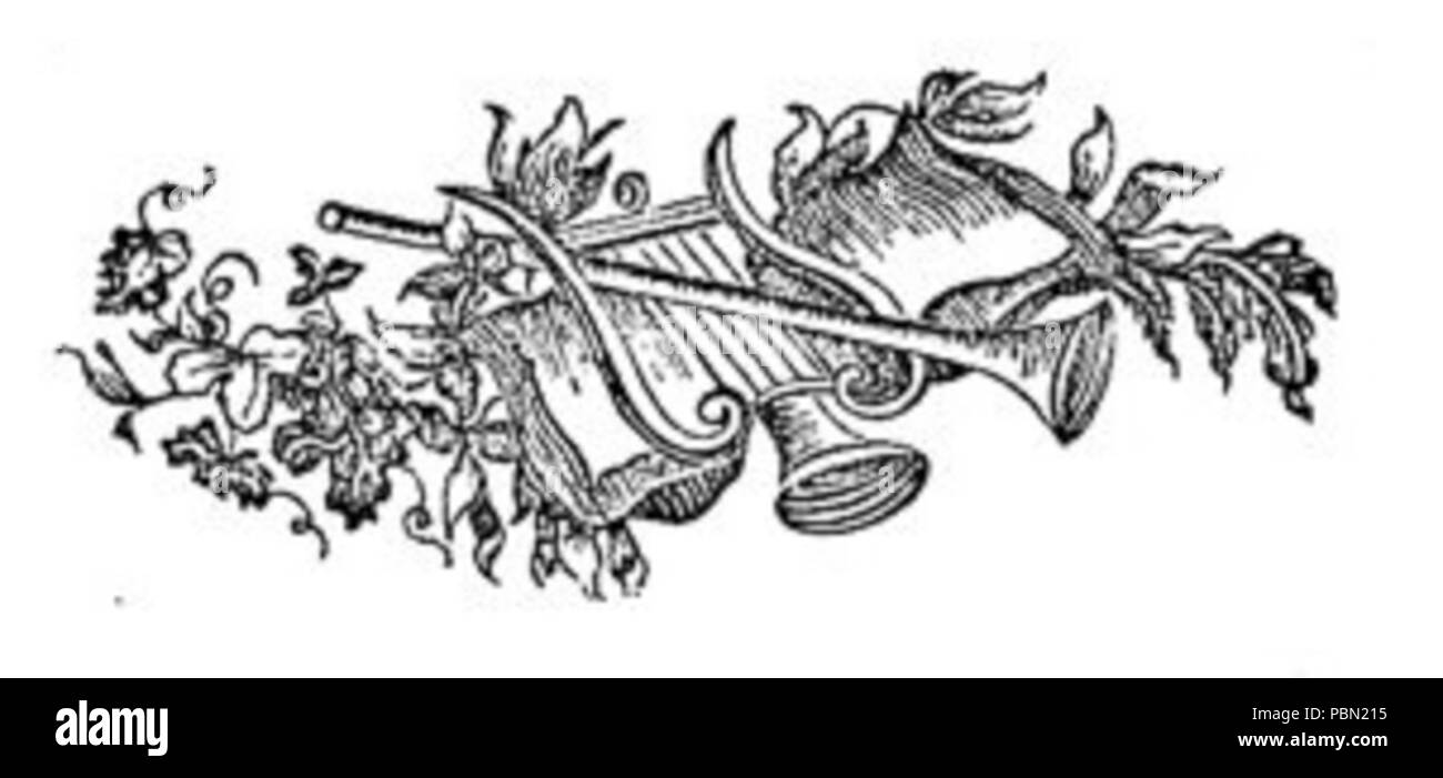 975 Lyre, Horn and Book Drawing Stock Photo - Alamy