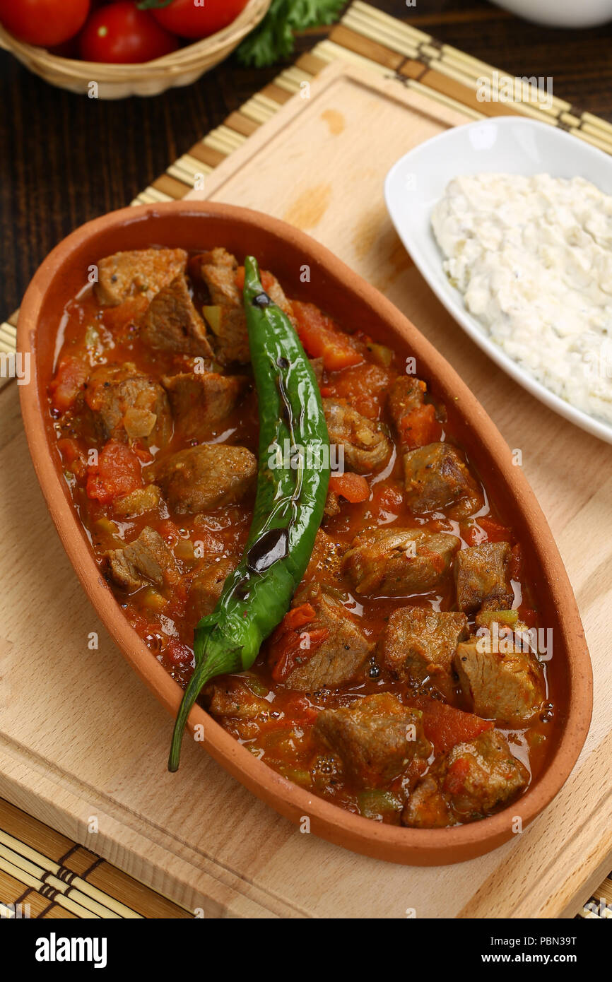 Beef Meat saute in stew casserole Stock Photo - Alamy