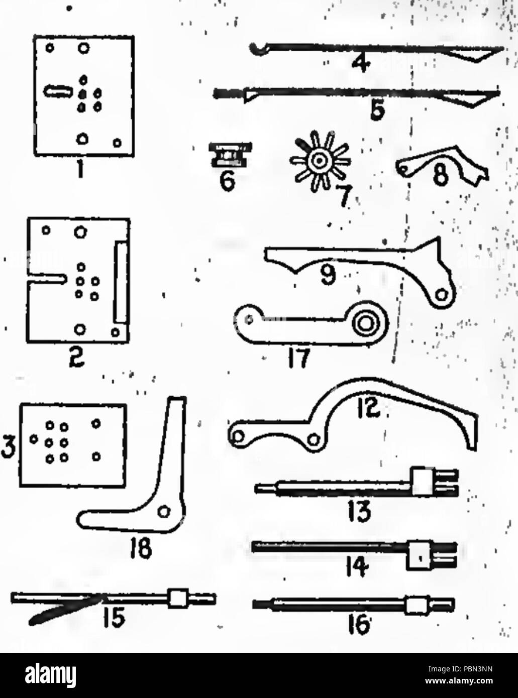 988 Mallet perforator parts Stock Photo - Alamy