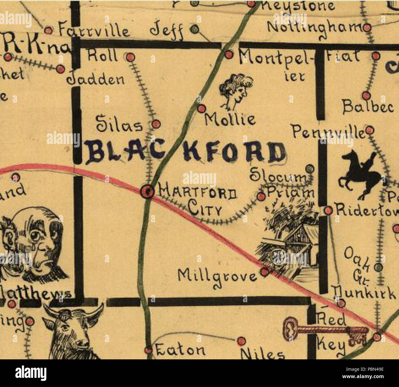 Map of blackford hi-res stock photography and images - Alamy