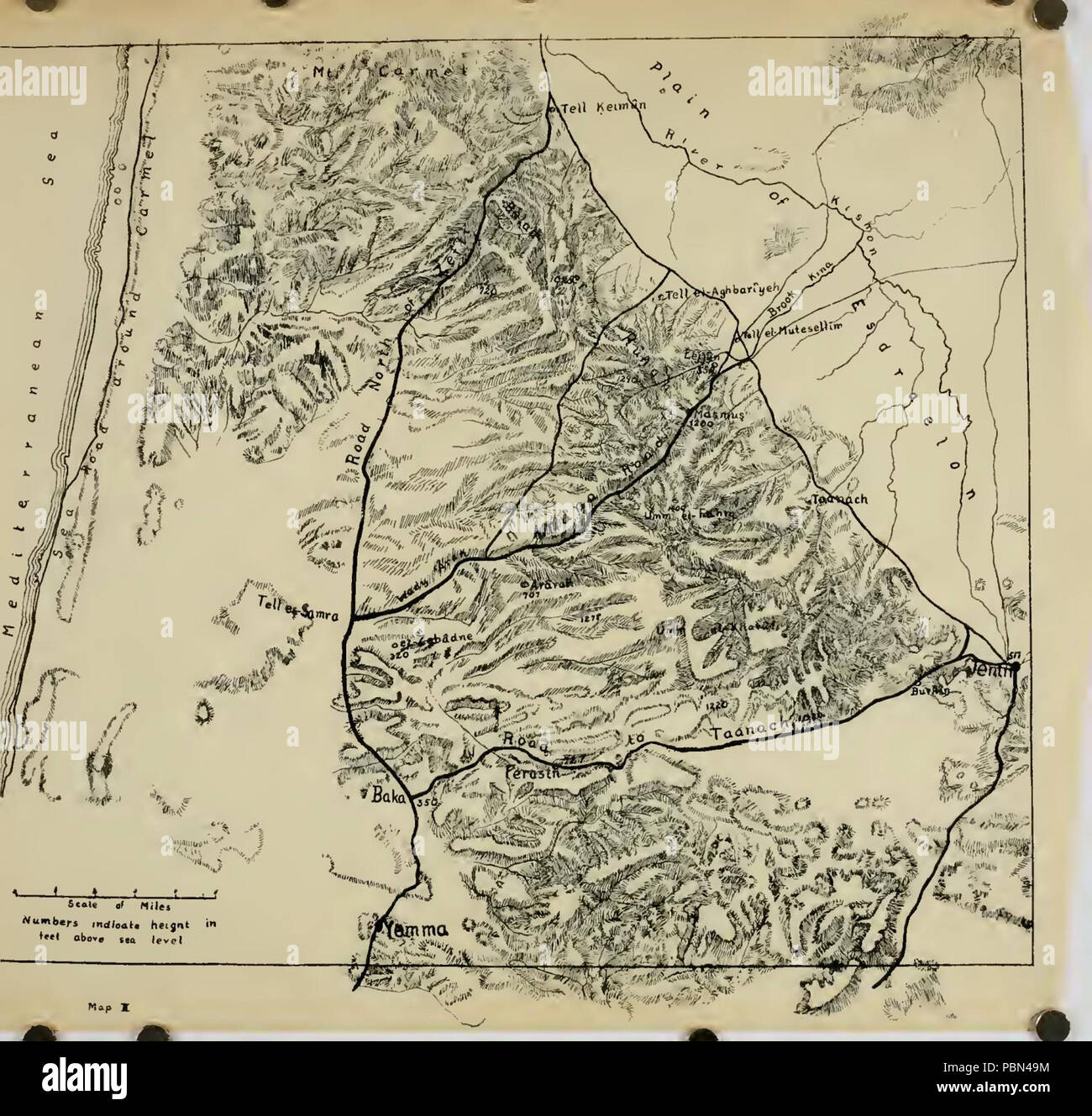 993 Map I Aruna, battleofmegiddo00nelsrich 84 Stock Photo - Alamy