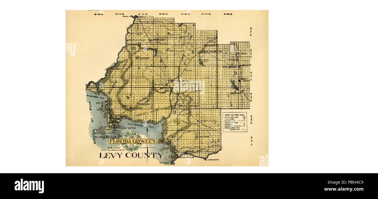 Levy county map hi-res stock photography and images - Alamy