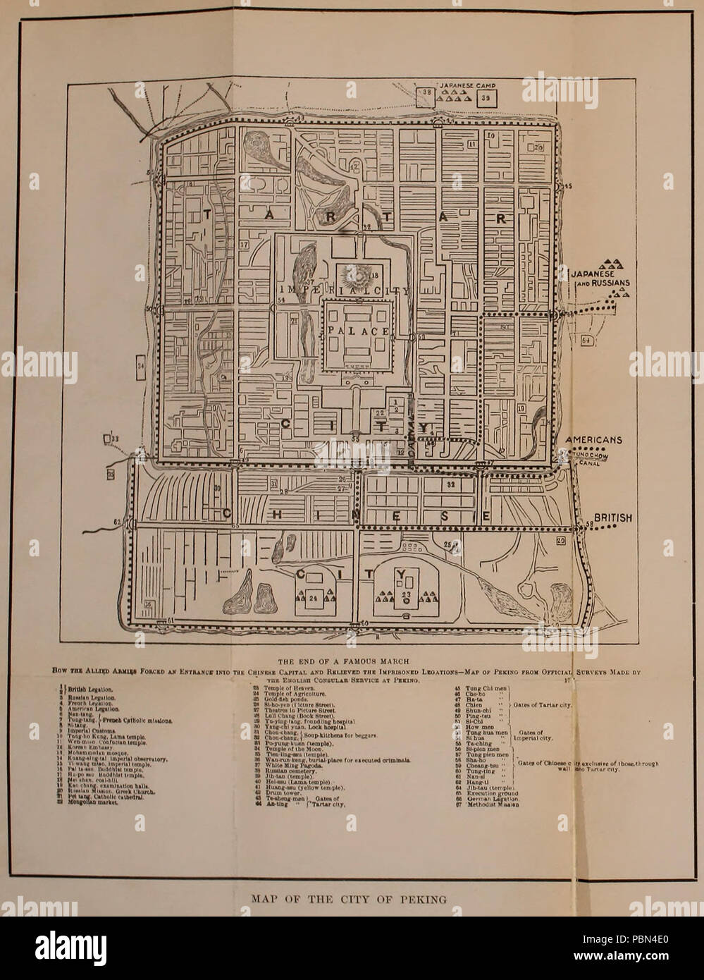 Old peking city map hi-res stock photography and images - Alamy