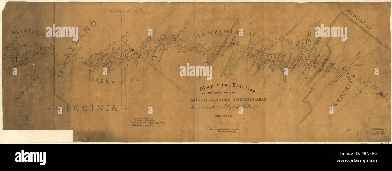994 Map of the location of part of the North-Western Turnpike Road ...