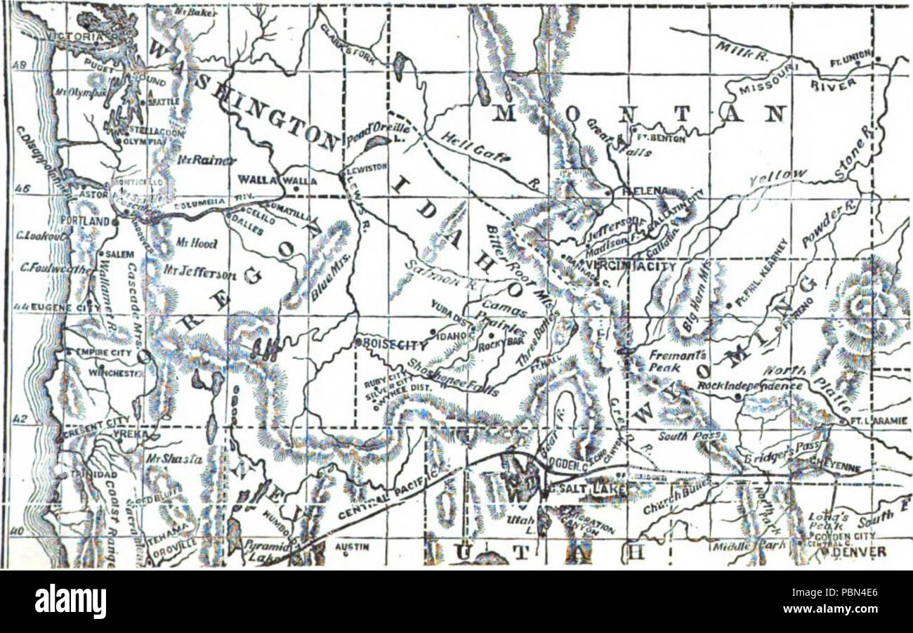 994 Map of the fur country Stock Photo - Alamy