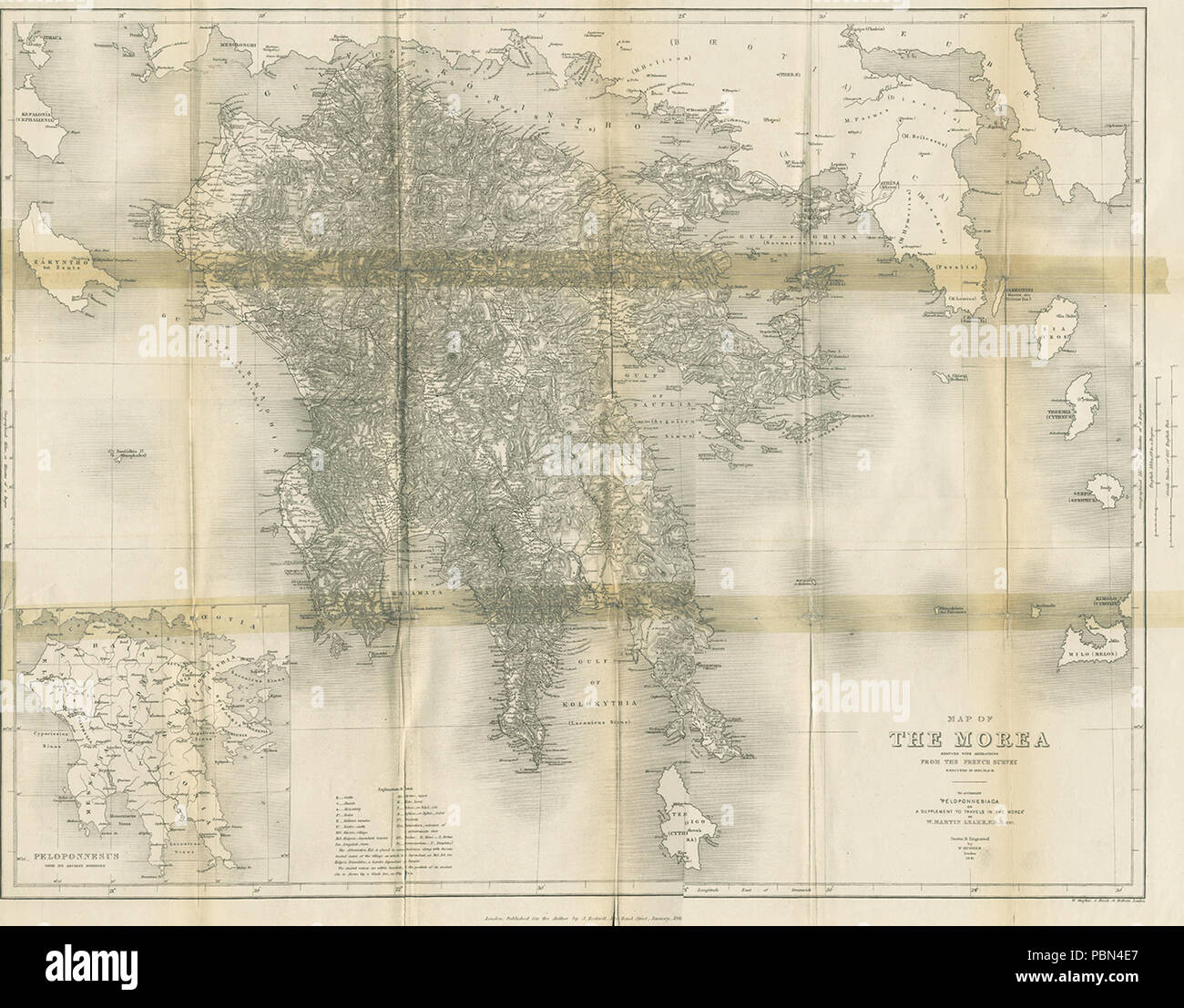 Morea map hi-res stock photography and images - Alamy