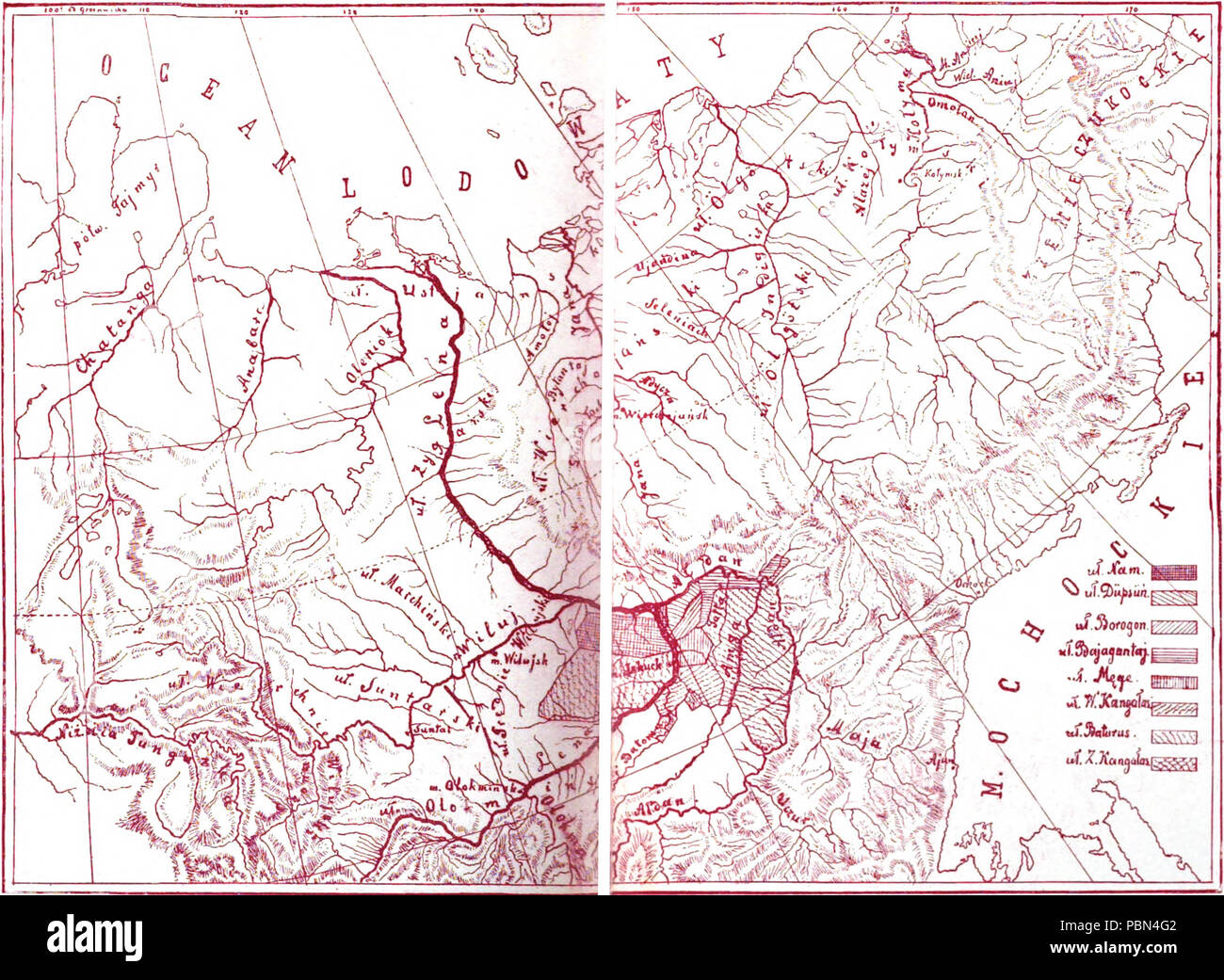995 Mapa kraju Jakuckiej bez podpisu Stock Photo - Alamy