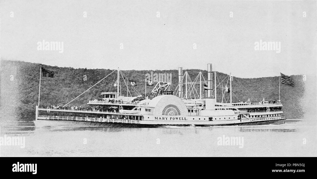 . English: The 1861 Hudson River steamboat Mary Powell. The Hudson ...