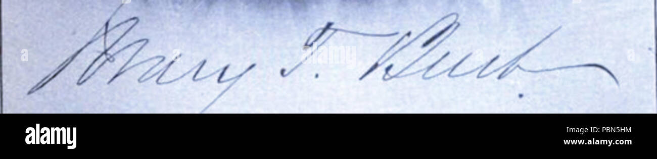 1004 Mary Towne Burt signature Stock Photo - Alamy