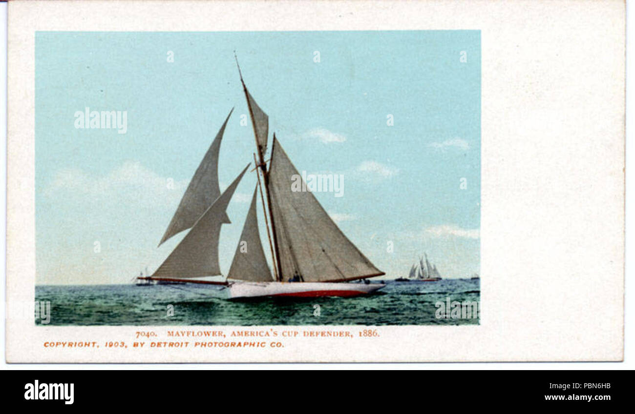 1010 Mayflower, America's Cup Defender,1886 (NBY 428808 Stock Photo - Alamy