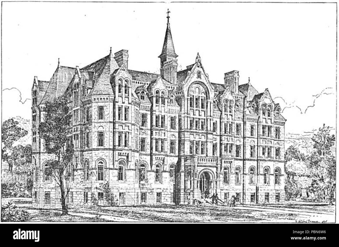 Hall in old school Black and White Stock Photos & Images - Alamy