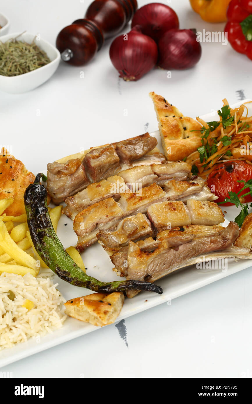 Lamb chops with chips hi-res stock photography and images - Alamy