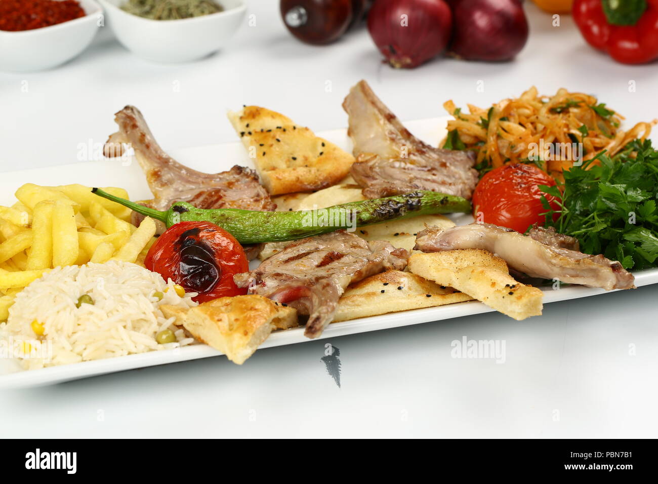 Lamb chops with chips hi-res stock photography and images - Alamy