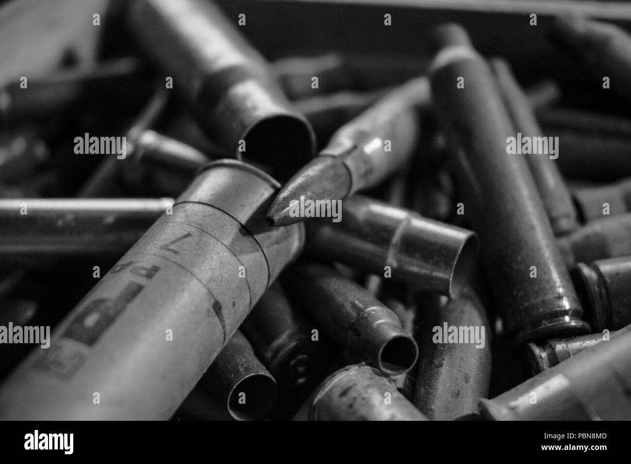 Gun shells Black and White Stock Photos & Images - Alamy