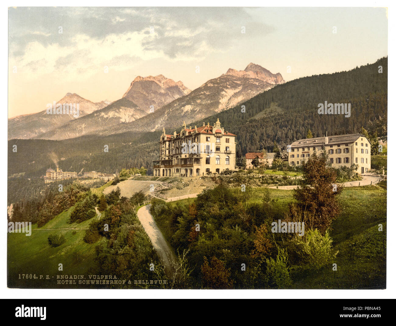 942 Lower Engadine, Vulpera Hotel, Schweizerhof and Bellevue, Grisons ...