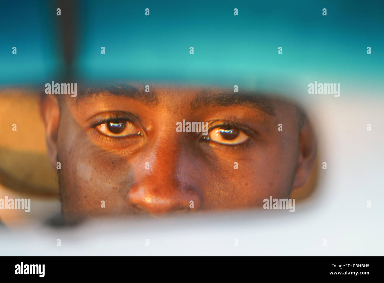 Rear mirror eyes hi-res stock photography and images - Alamy