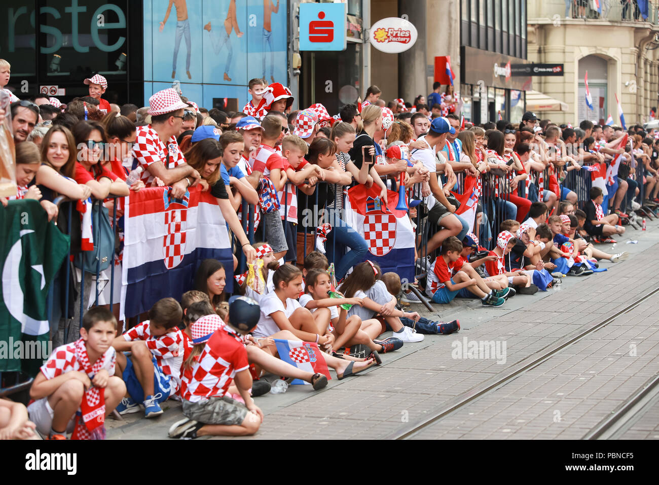 ZAGREB CROATIA JULY 16 2018 Croatia National Team Welcome Home zagreb-croatia-july-16-2018-croatia-national-team-welcome-home