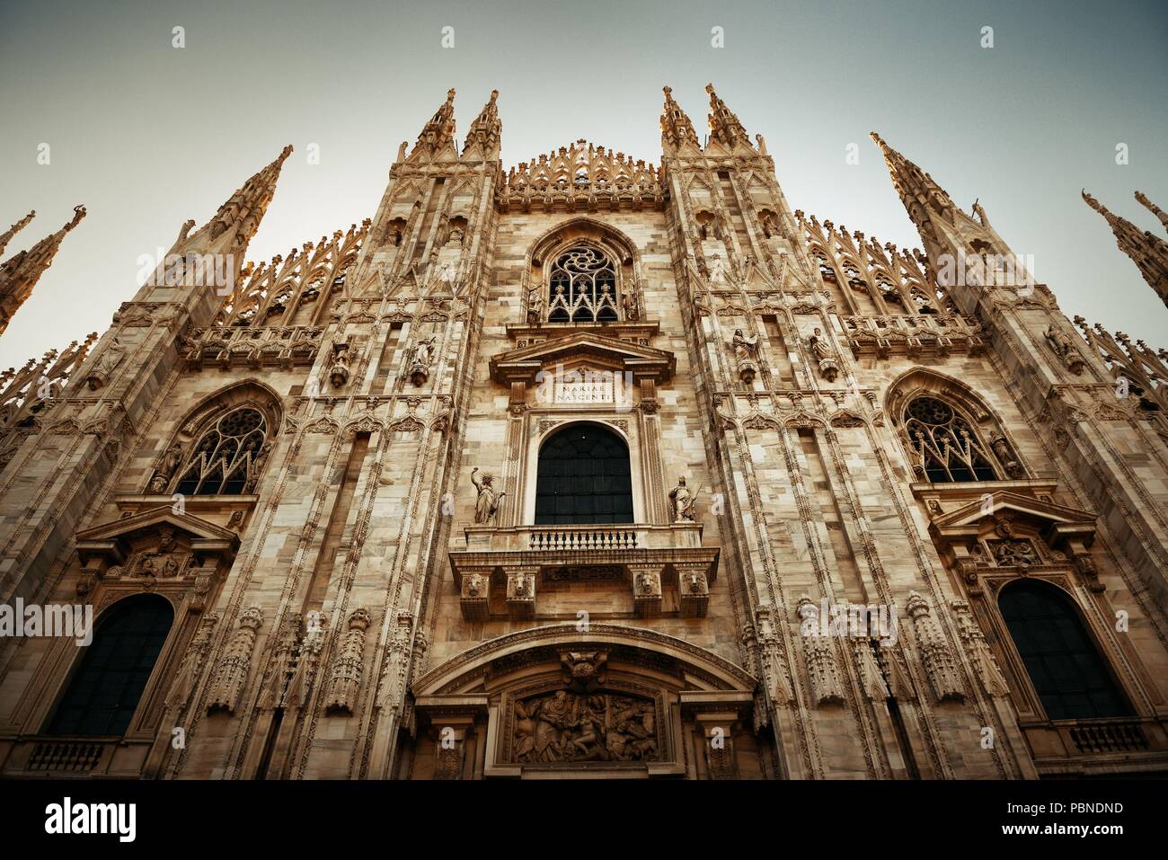 Milan Cathedral closeup with beautiful pattern and sculpture in Italy ...