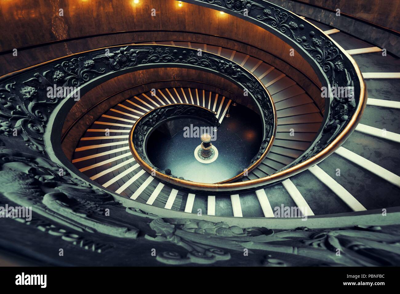 Spiral staircase in Vatican Museum Stock Photo - Alamy