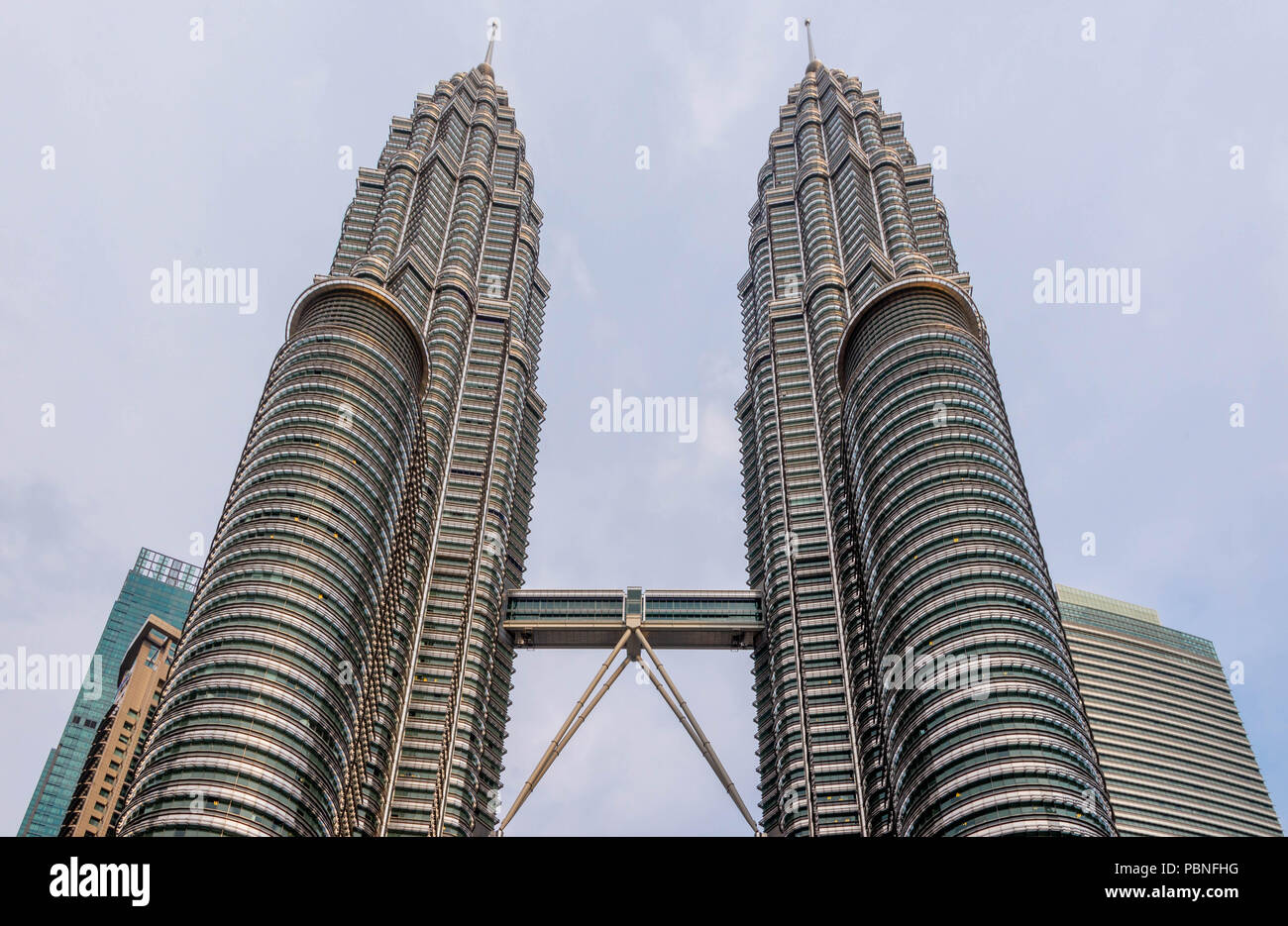 Petronas Towers in downtown Kuala Lumpur Stock Photo - Alamy