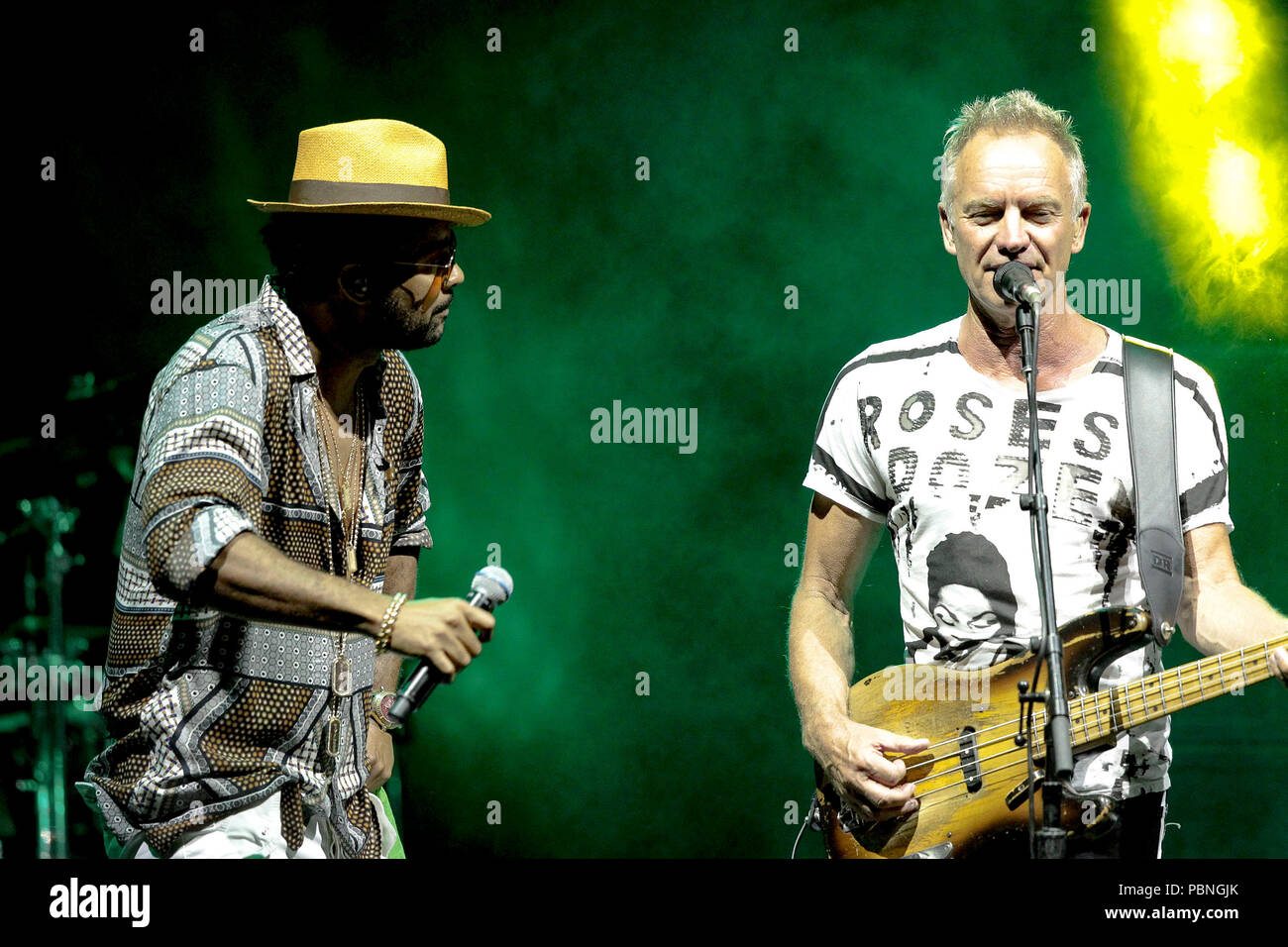 Rome, Italy. 28th July, 2018. Sting and Shaggy in concert at the Roma ...