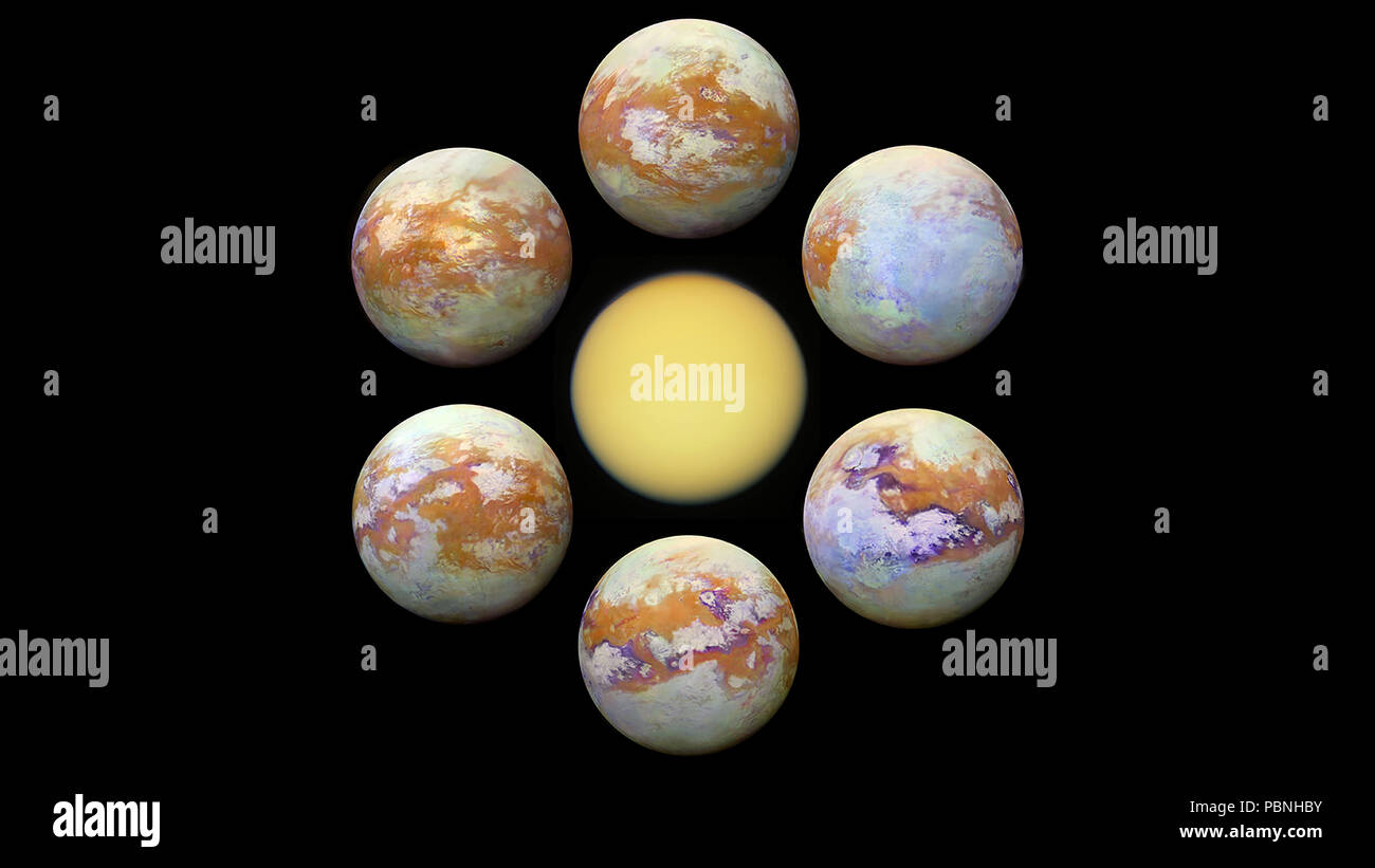 Titan moon of saturn hi-res stock photography and images - Alamy